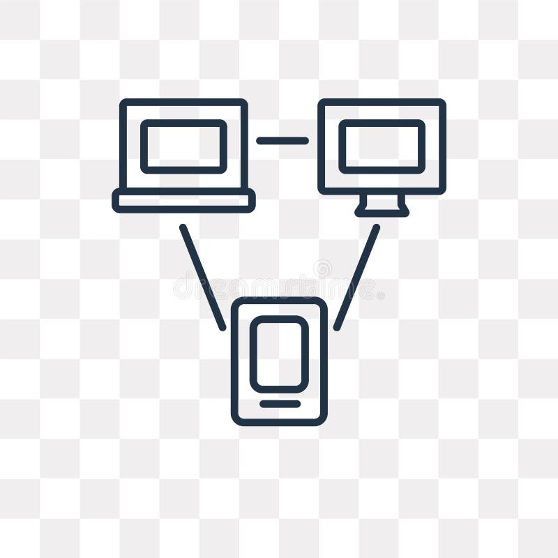 Network Vector Icon Isolated on Transparent Background, Linear N Stock ...