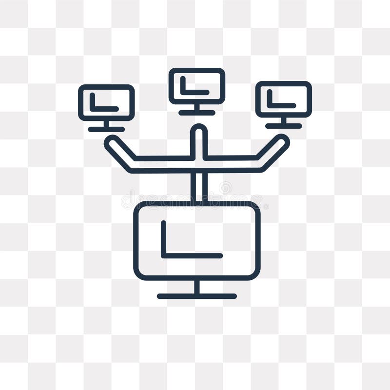 Network Vector Icon Isolated on Transparent Background, Linear N Stock ...