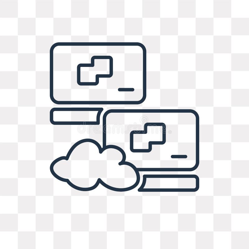 Network Vector Icon Isolated on Transparent Background, Linear N Stock ...