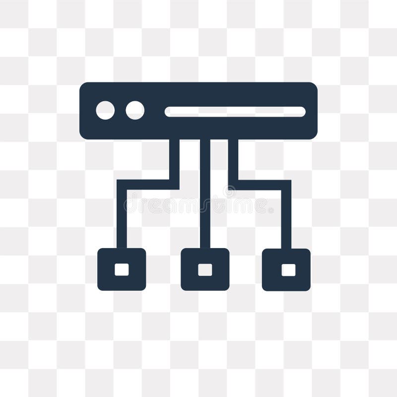 Network Vector Icon Isolated on Transparent Background, Linear N Stock ...