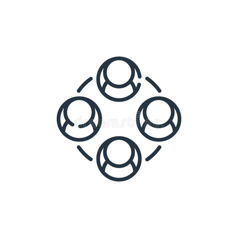 Network Vector Icon Isolated on White Background. Outline, Thin Line ...