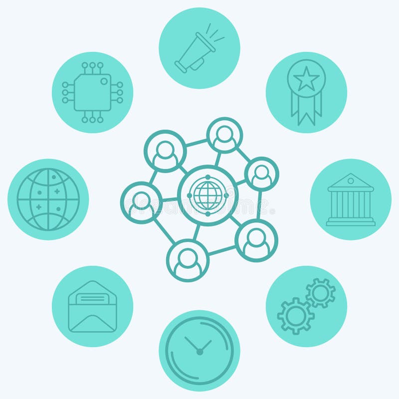 Network Vector Icon Sign Symbol Stock Illustration - Illustration of ...