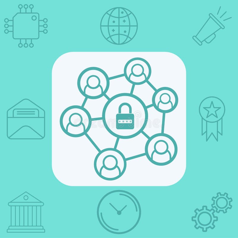 Network Vector Icon Sign Symbol Stock Vector - Illustration of element ...