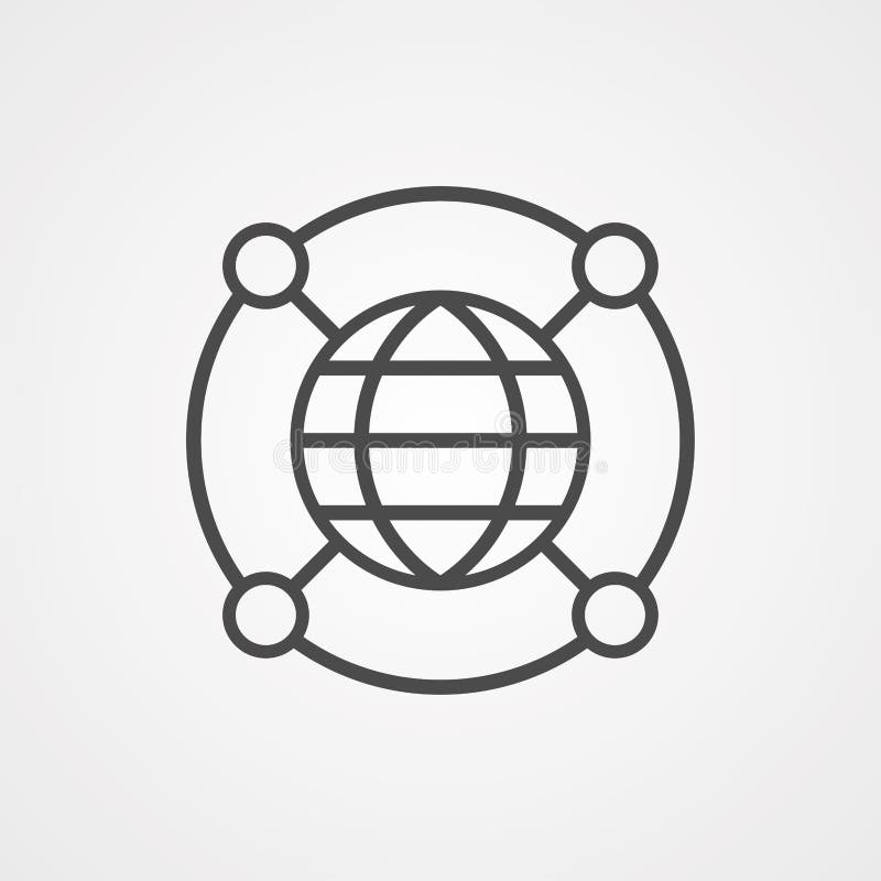 Network Vector Icon Sign Symbol Stock Illustration - Illustration of ...