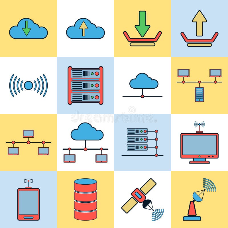 Network vector icons stock vector. Illustration of communication - 48531968