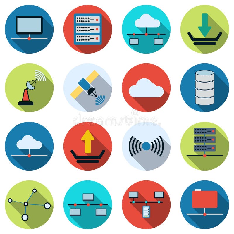 Computer Network, Cloud Computing, Remote Control Concept Stock Vector ...