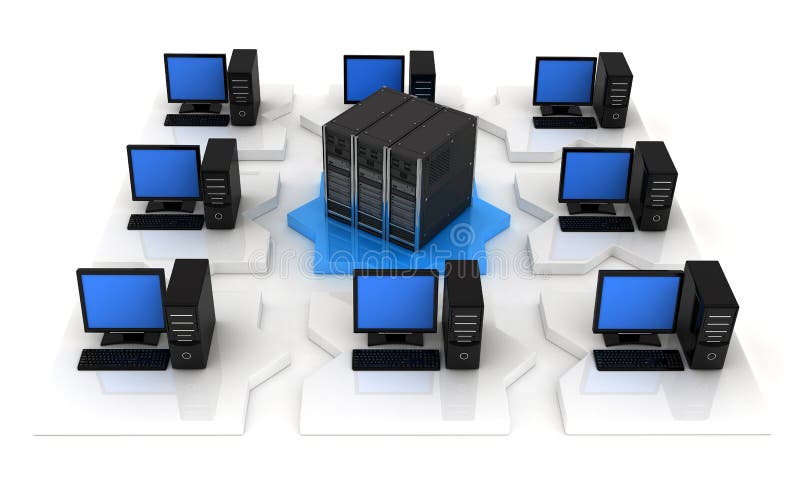 Network, view front stock illustration. Illustration of computer - 15853406