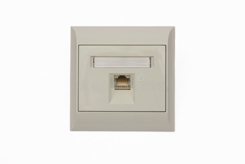 Network wall outlet stock photo. Image of digital, communication - 15288752