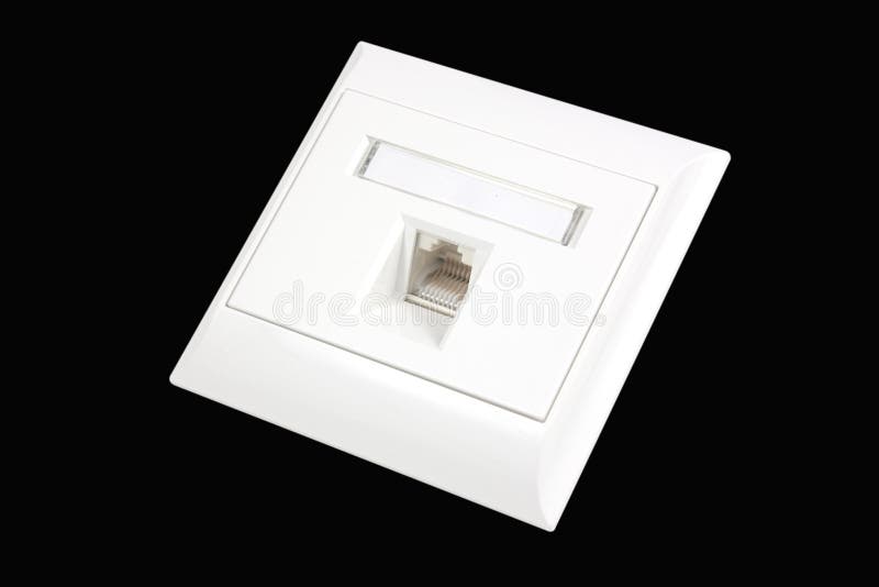 Network wall outlet stock photo. Image of digital, communication - 15288752