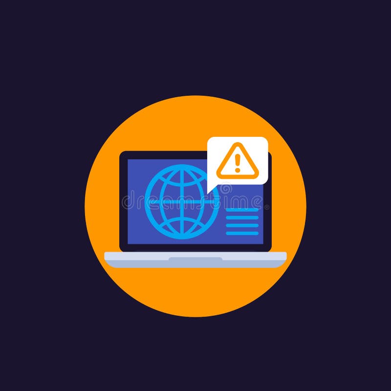 Network alert vector icon stock vector. Illustration of notification ...