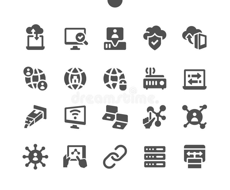 Network Well-crafted Pixel Perfect Vector Solid Icons Stock Vector ...