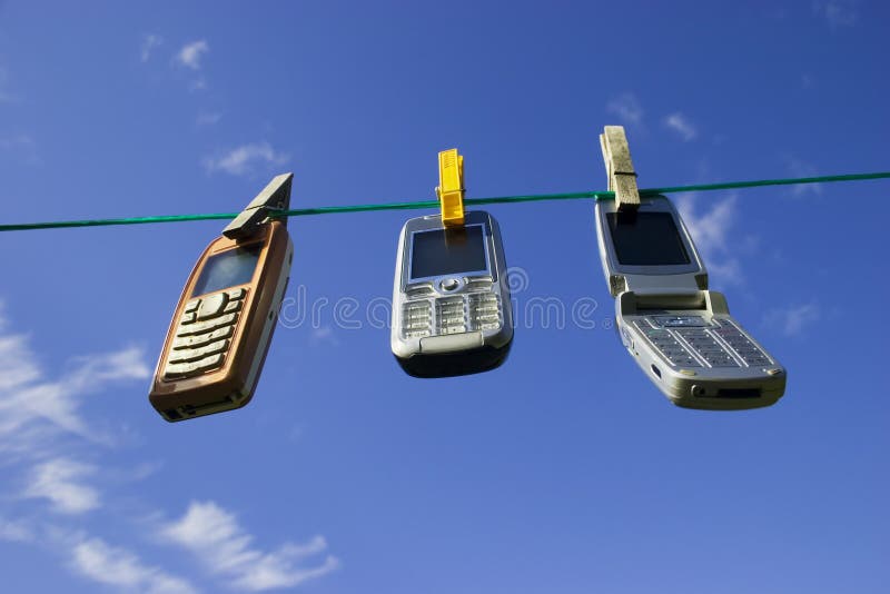 Network of Wireless Devices Stock Photo - Image of cellphone, color ...