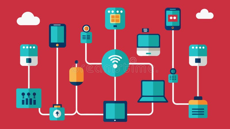 A Network of Wires and Cables Connecting Multiple Machines All Equipped ...