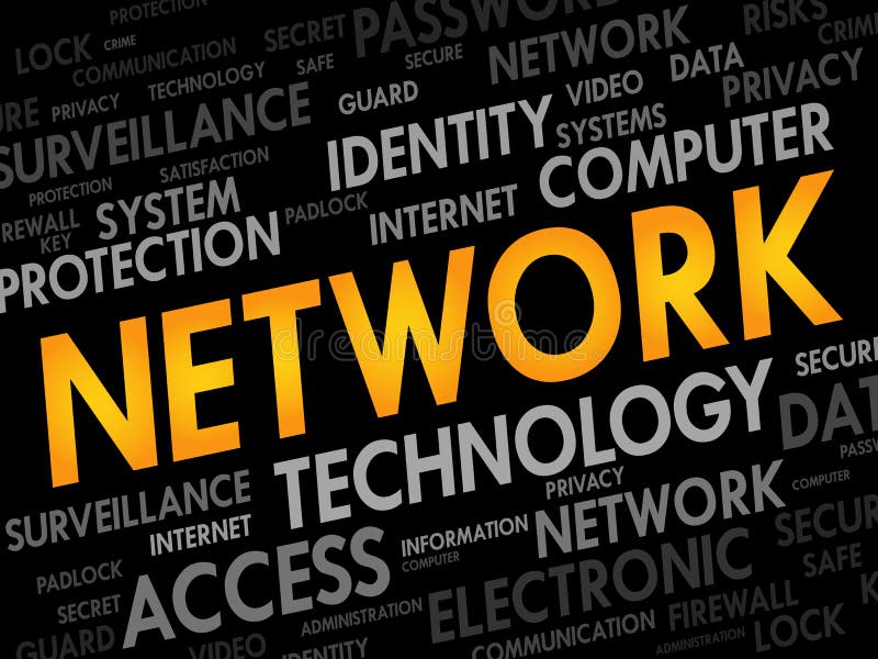 NETWORK word cloud stock illustration. Illustration of collage - 199810843
