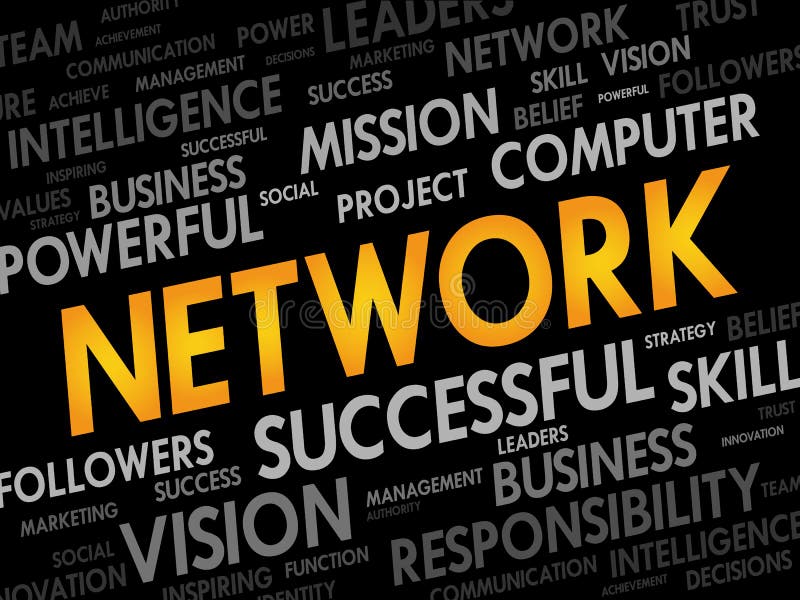 NETWORK word cloud stock illustration. Illustration of partnership ...