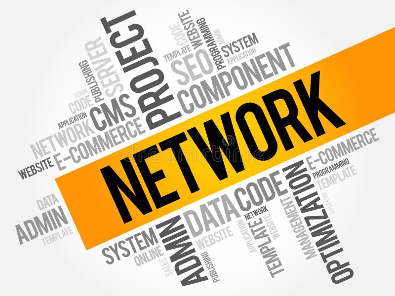 NETWORK word cloud stock illustration. Illustration of collaborate ...