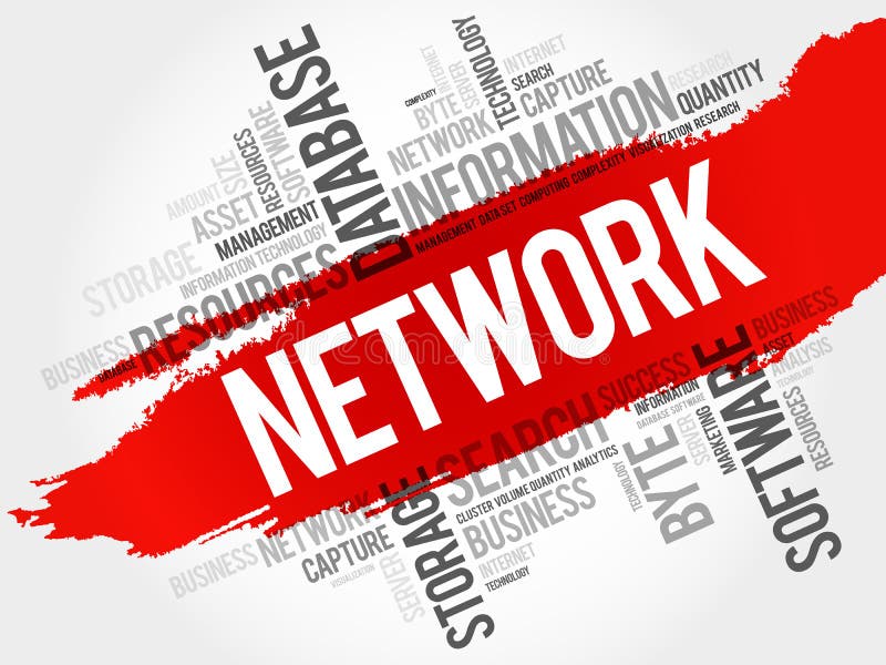 Network word cloud stock illustration. Illustration of downtime - 206567291