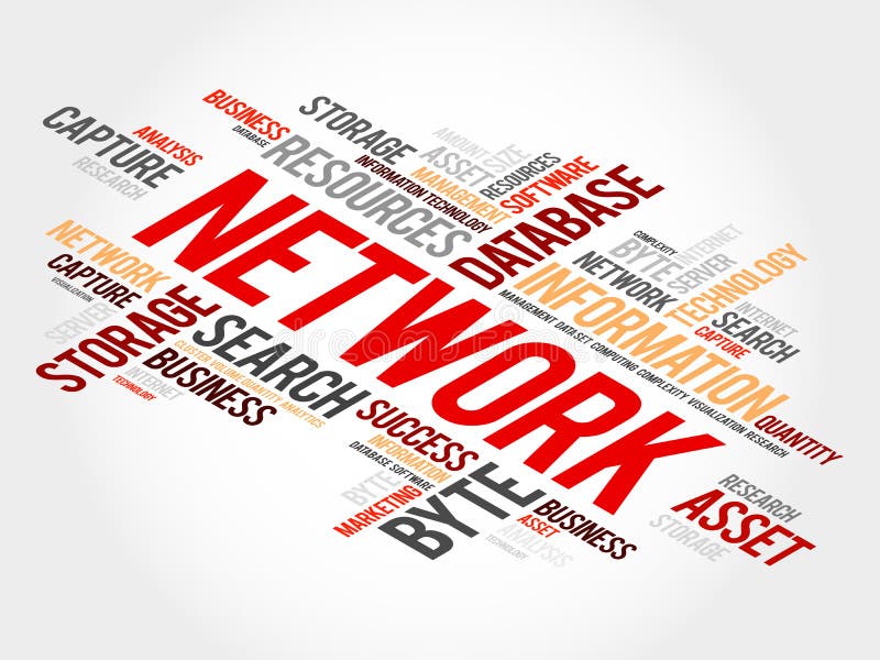Network word cloud stock illustration. Illustration of crossword ...
