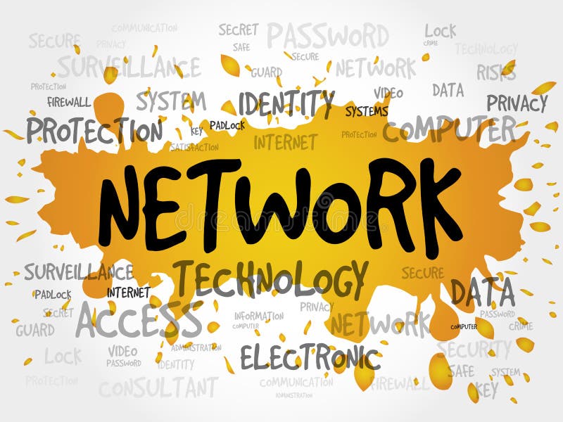 Network word cloud stock illustration. Illustration of card - 199288215