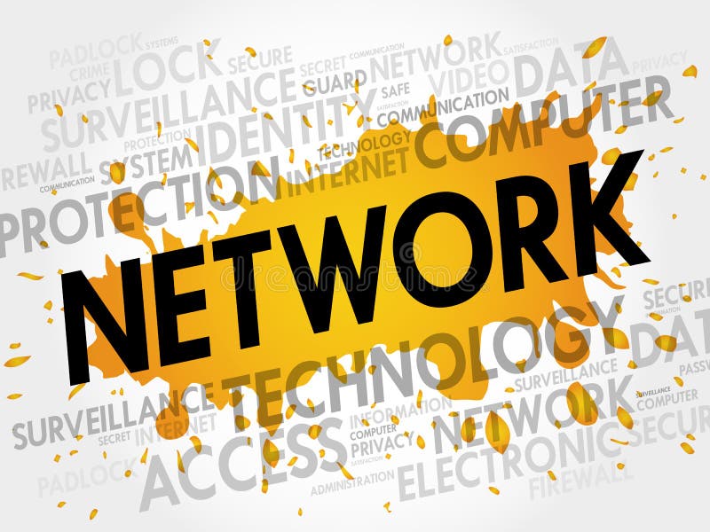 NETWORK word cloud stock illustration. Illustration of business - 200705712