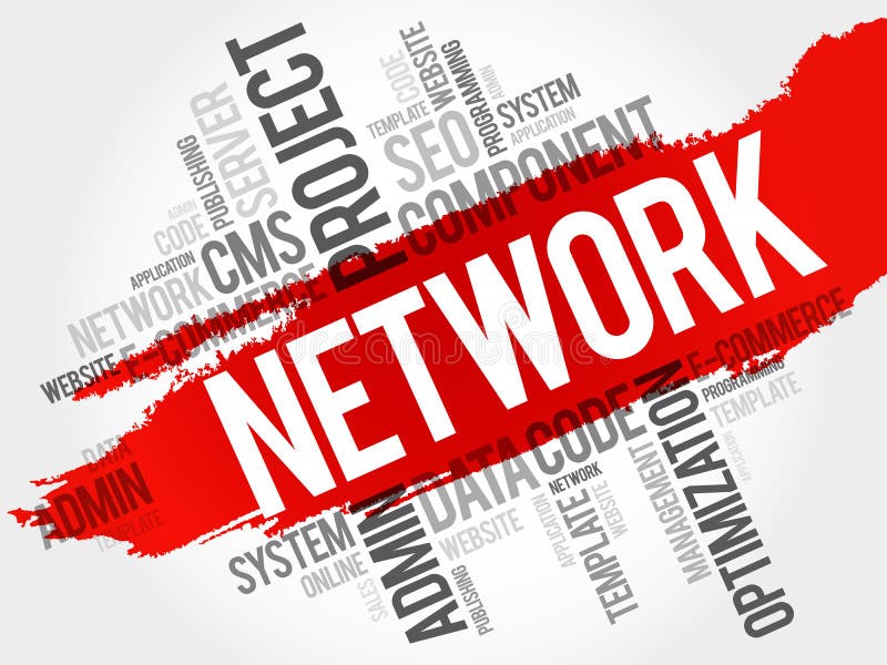 NETWORK word cloud stock illustration. Illustration of data - 200215299