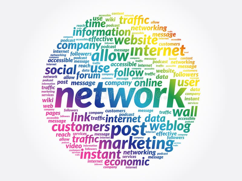 Network word cloud concept stock illustration. Illustration of people ...