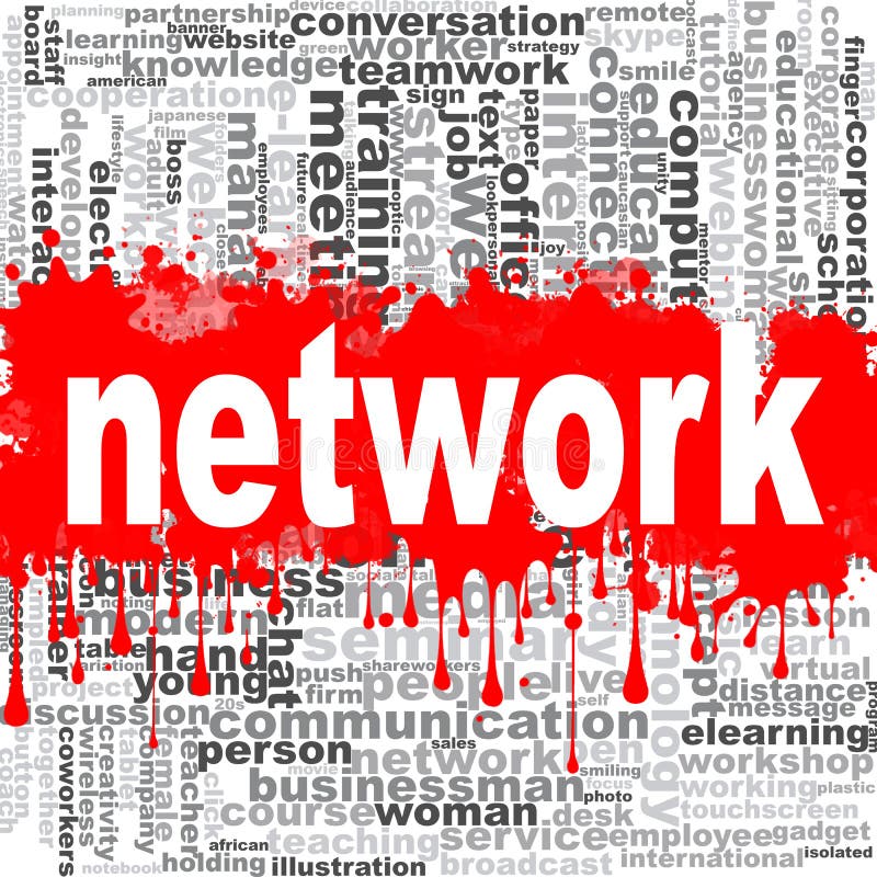 Network word cloud stock illustration. Illustration of connection ...