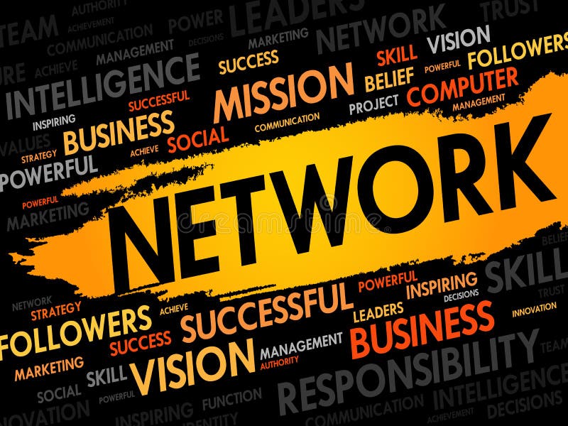 NETWORK word cloud stock illustration. Illustration of company - 200412057