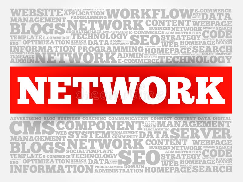 Network word cloud stock illustration. Illustration of linux - 205215294