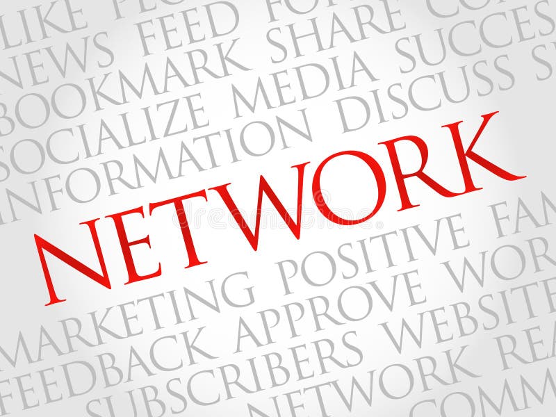 Network word cloud stock illustration. Illustration of message - 205330812