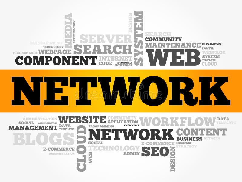 Network word cloud stock illustration. Illustration of concept - 200959441