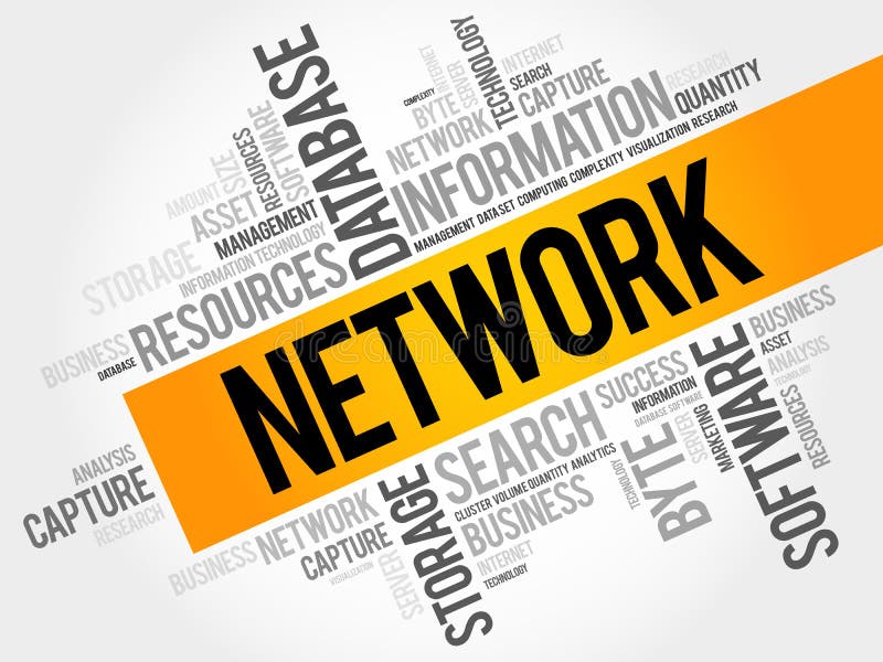 Network word cloud stock illustration. Illustration of cloud - 206641588