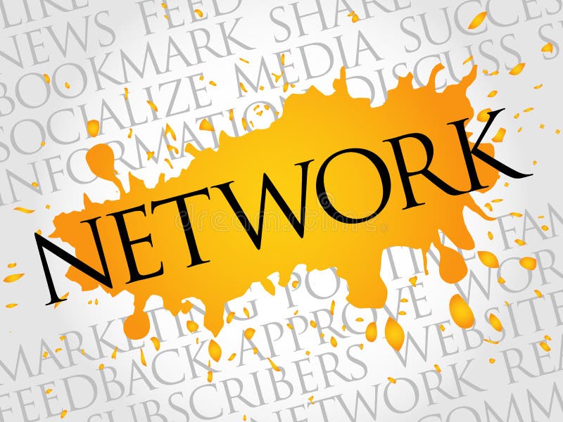 Network word cloud stock illustration. Illustration of background ...