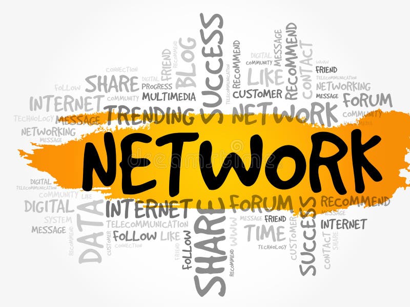 Network word cloud stock illustration. Illustration of collage - 203007722