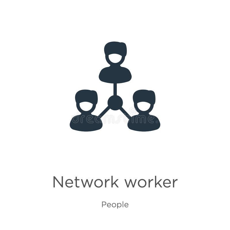 Network Worker Icon Vector. Trendy Flat Network Worker Icon from People ...