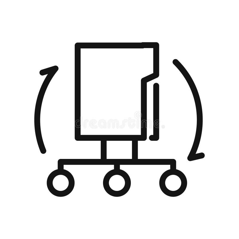 Network Workflow Icon Black and White Illustration Stock Vector ...