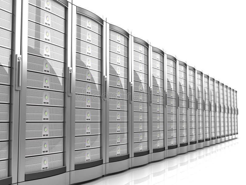Network Workstation Servers 3d Illustration Stock Illustration ...