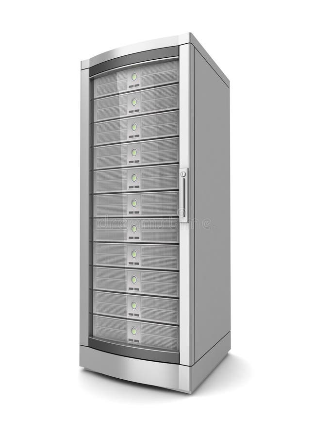 Single Network Workstation Server 3d Illustration Stock Illustration ...