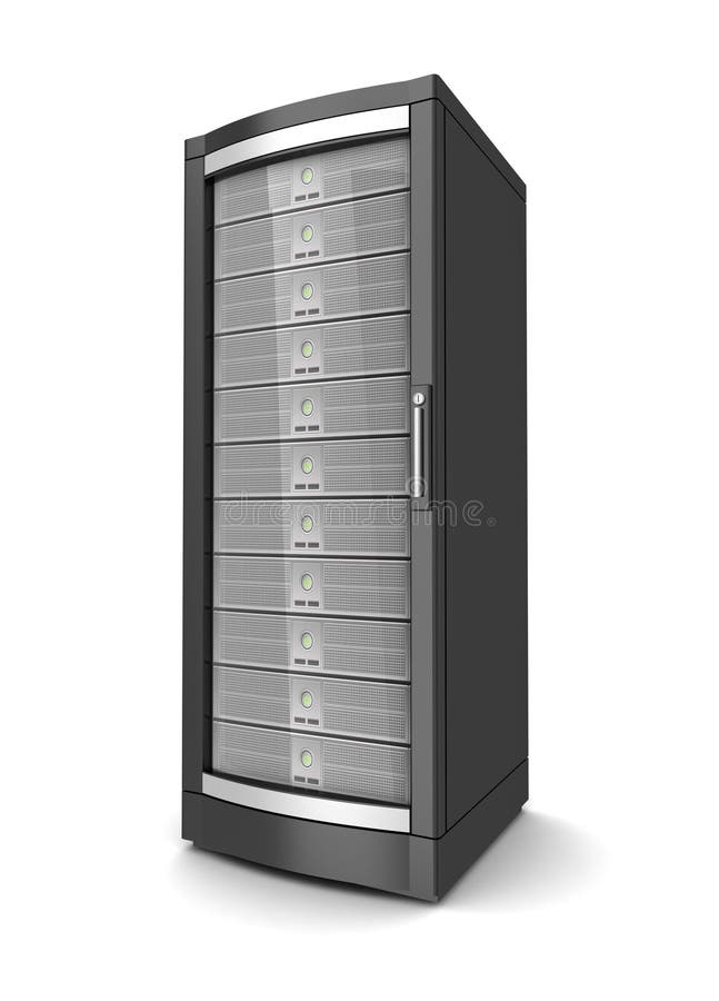 Single Network Workstation Server 3d Illustration Stock Illustration ...