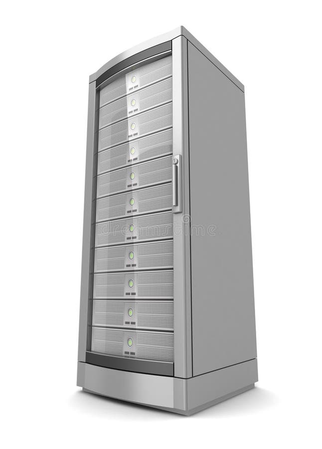 Single Network Workstation Server 3d Illustration Stock Illustration ...