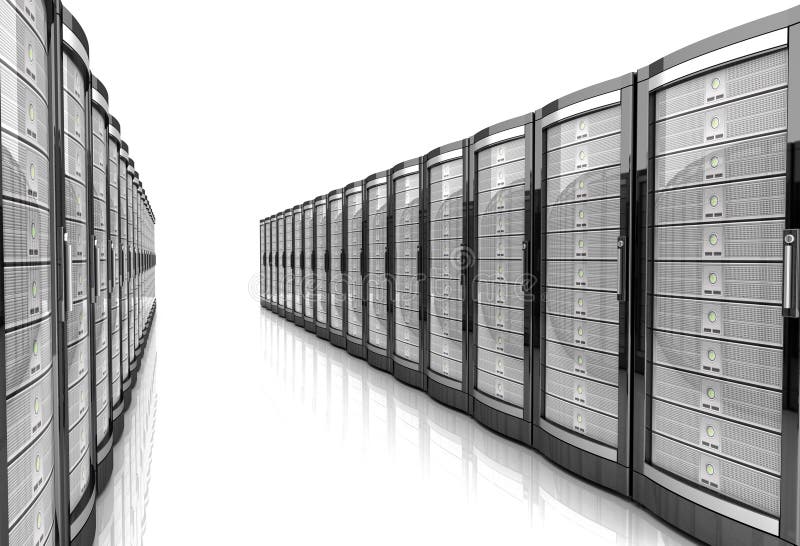 Network Workstation Server 3d Illustration Stock Illustration ...