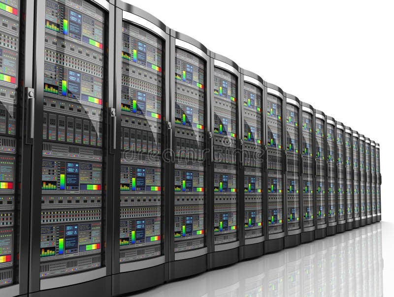 Network Workstation Server 3d Illustration Stock Illustration ...