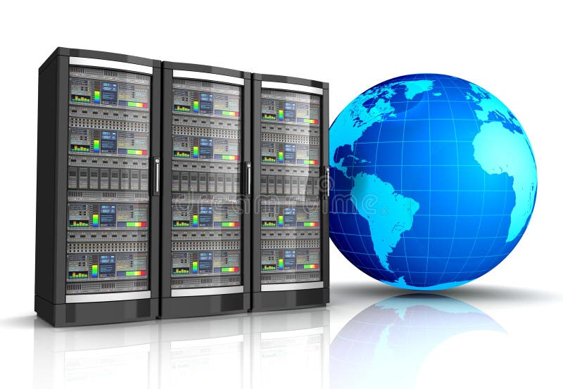 Network Workstation Server 3d Illustration Stock Illustration ...