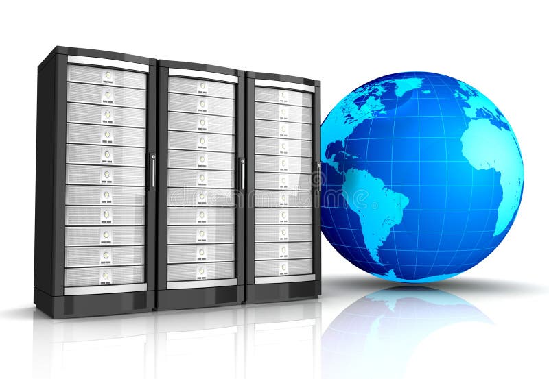 Network Workstation Server 3d Illustration Stock Illustration ...