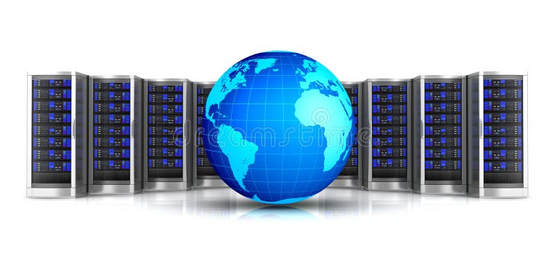 Network Workstation Server 3d Illustration Stock Illustration ...