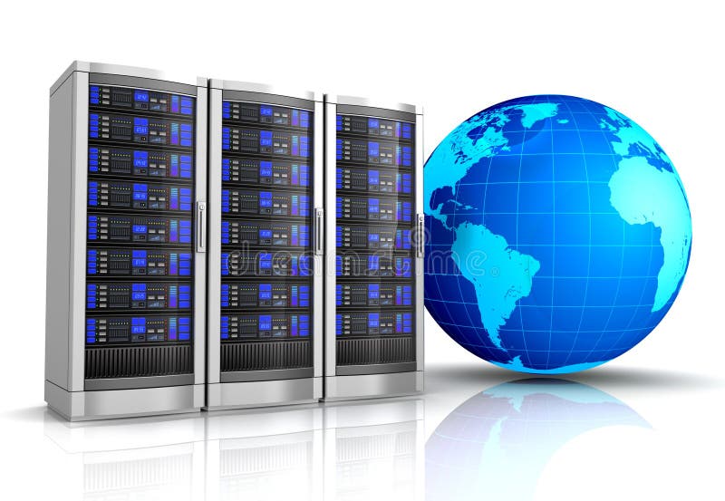 Network Workstation Server 3d Illustration Stock Illustration ...