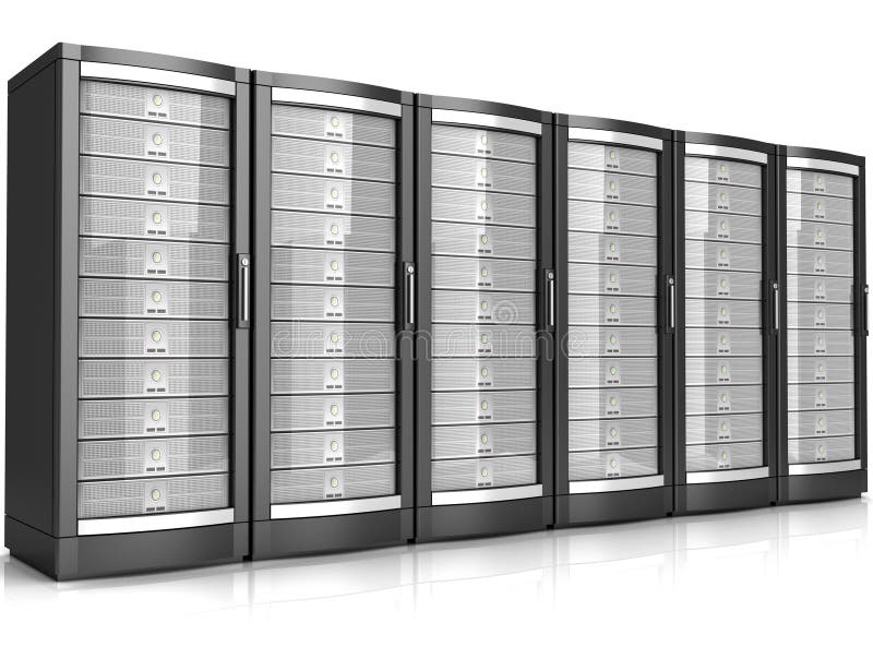 Network Workstation Servers 3d Illustration Stock Illustration ...