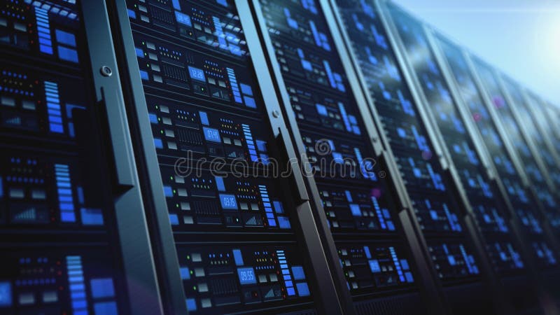Network Workstation Servers 3d Illustration Stock Illustration ...