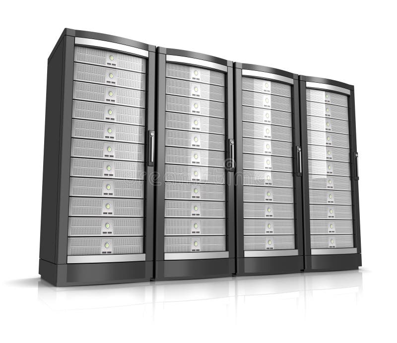 Network Workstation Servers 3d Illustration Stock Illustration ...