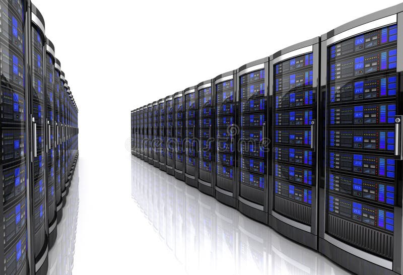 Network Workstation Servers 3d Illustration Stock Illustration ...
